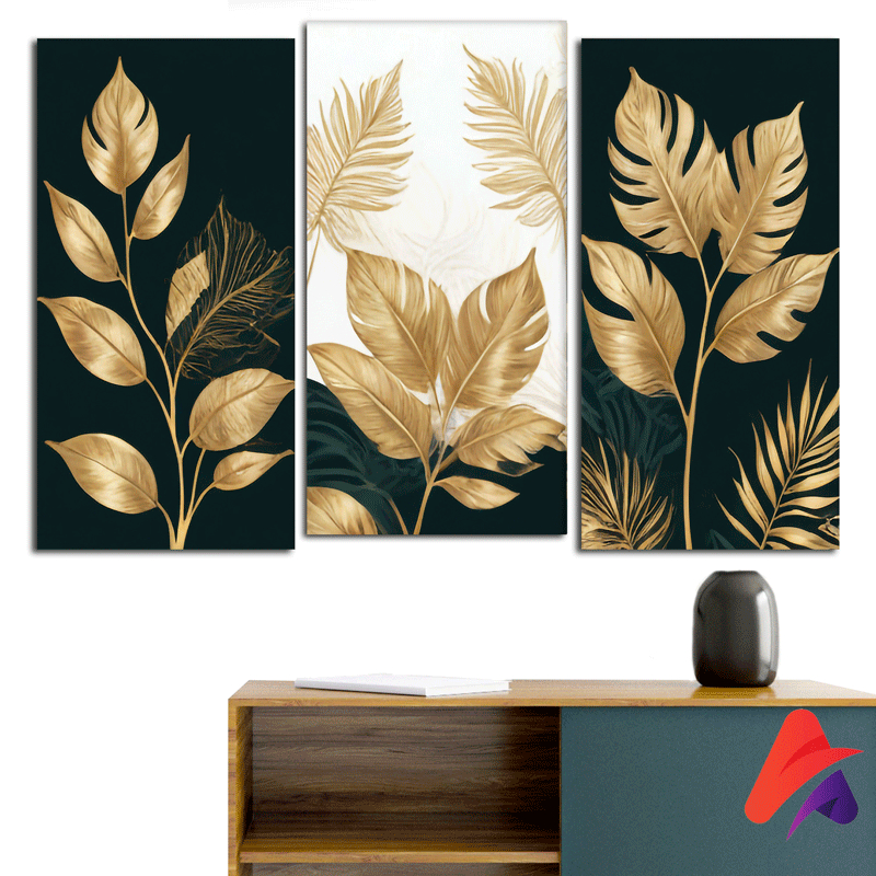 Jual HIASAN DINDING BUNGA EMAS REALISTIK AESTHETIC (15X30) WALL DECOR ...