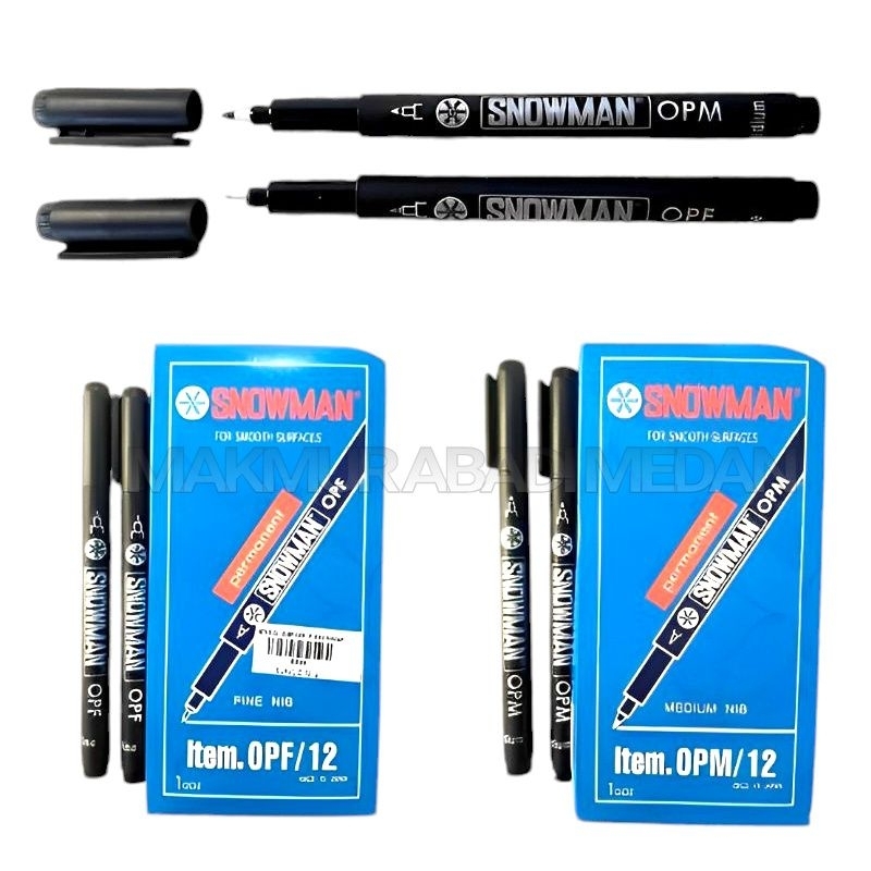 Jual (1Pcs) SNOWMAN SPIDOL PEN PERMANENT OHP OPM / OPF | Shopee Indonesia