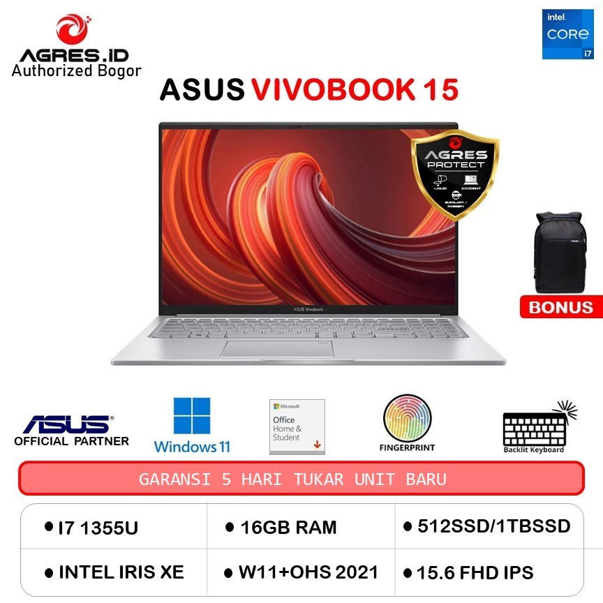 Jual ASUS VIVOBOOK 15 A1504VA I7 1355 16GB 512GB W11+OHS 15.6FHD VIPS ...