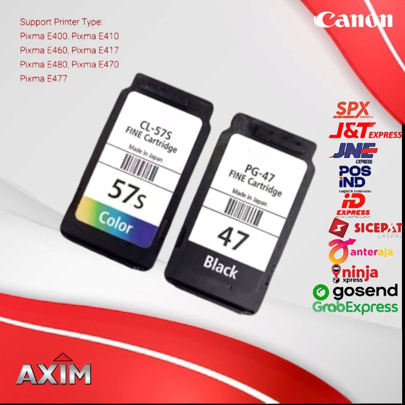 Jual Satu set Tinta Cartridge Canon PIXMA 47/57 siap pakai | Shopee ...