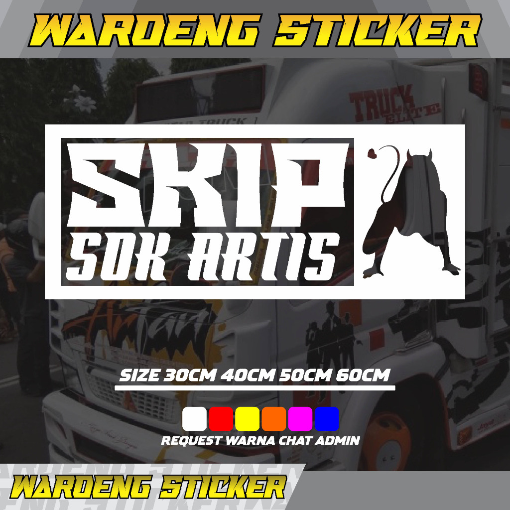 Jual STIKER CUTTING SKIP SOK ARTIS NYALA REFLEKTIF BAHAN BAGUS BISA ...