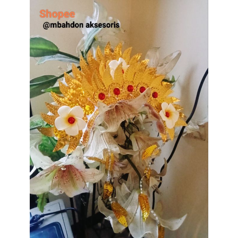Jual mahkota sunting bunga kamboja adat Bali/cocok untuk semua acara ...