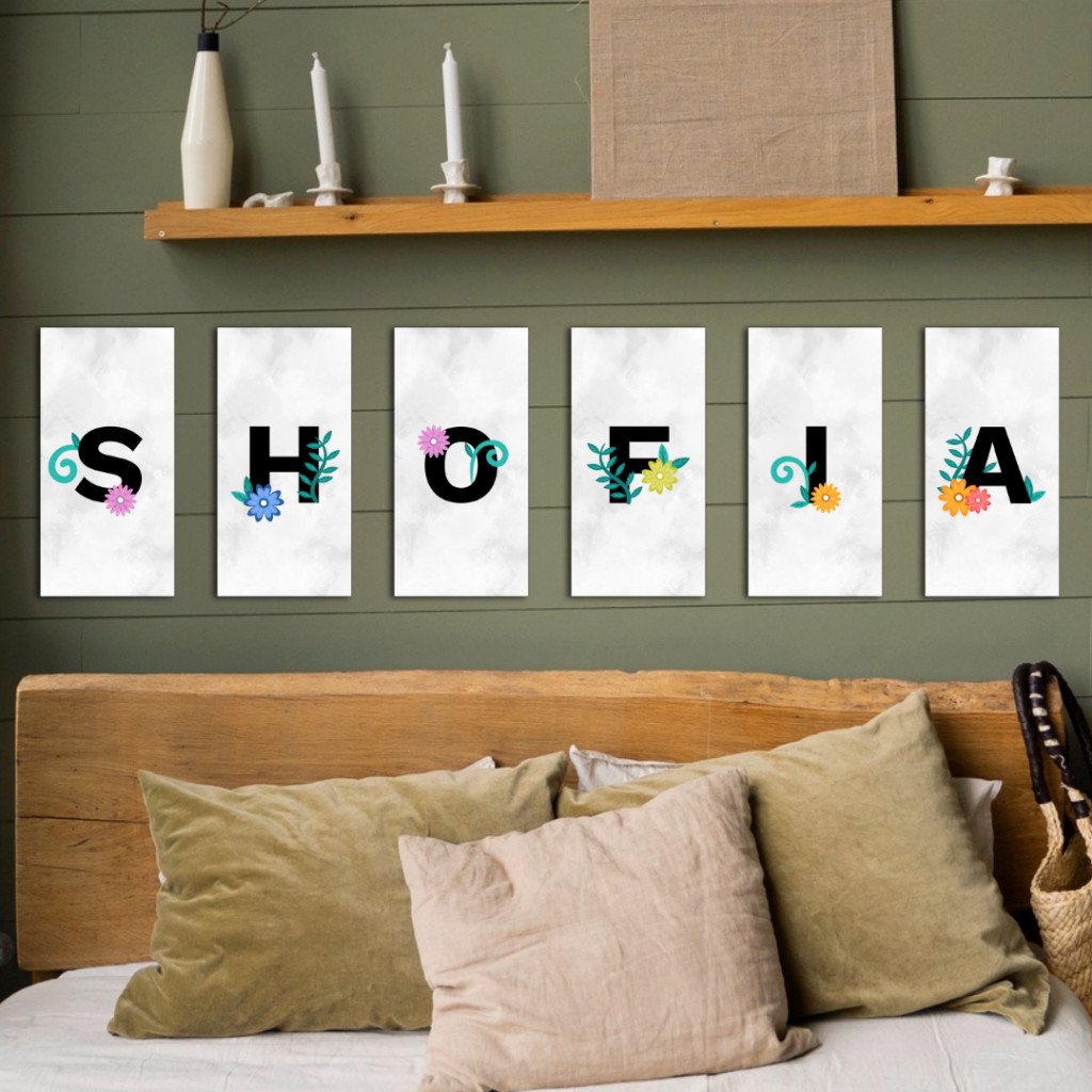 Jual HIASAN DINDING AESTHETIC HURUF ALFABET NAMA CUSTOM ABJAD KAMAR ...