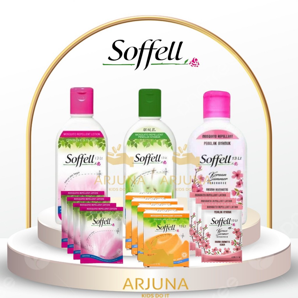 Jual ARJUNA Soffell Lotion Anti Nyamuk Wangi Bunga Geranium Kulit Jeruk ...