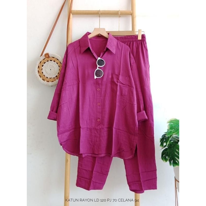 Jual SETCEL RAYON TWILL PREMIUM HQ/SETCEL POLOS KEKINIAN/ONESET DAILY ...