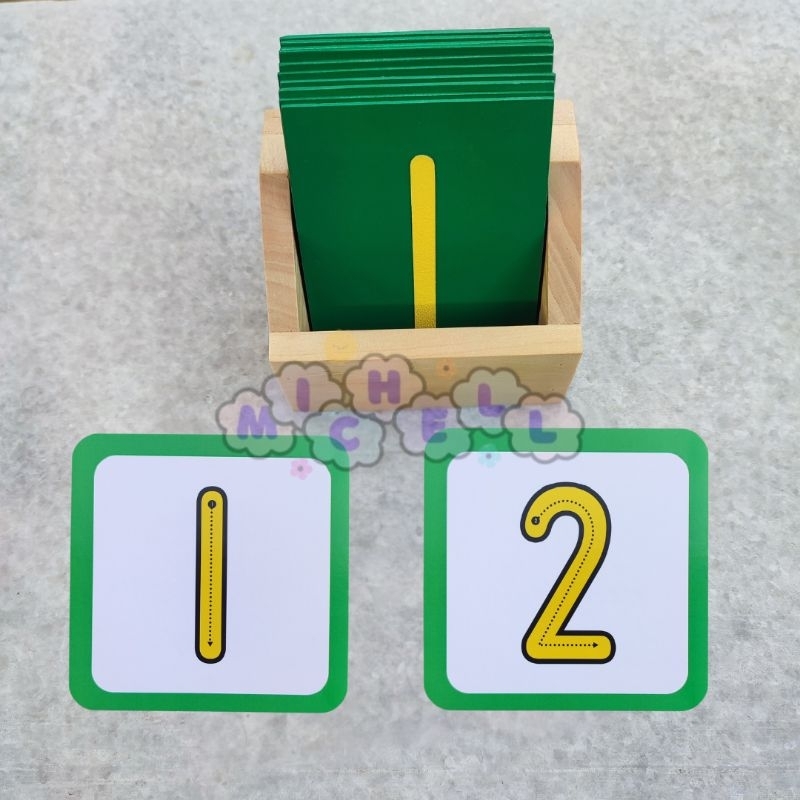 Jual Sandpaper Numbers Montessori Combo Flash Cards - Mainan Kayu ...