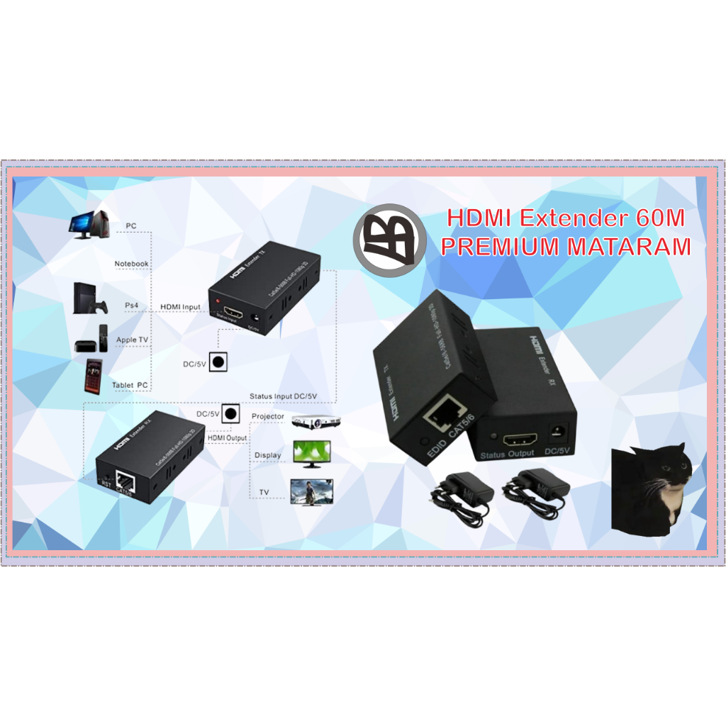 Jual HDMI Extender 60M PREMIUM MATARAM | Shopee Indonesia