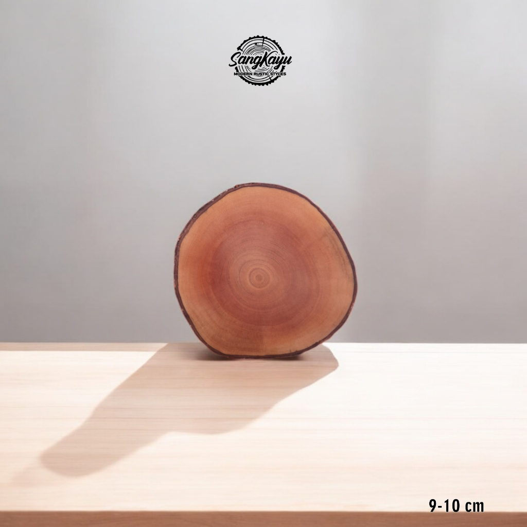Jual SangKayu Natural Wood Coaster Tatakan Kayu Bulat Alami / Wooden ...