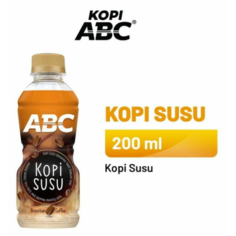Jual ABC kopi susu botol ready to drink 200ml | Shopee Indonesia