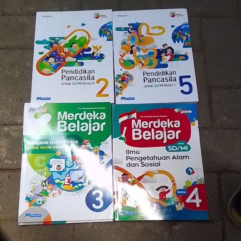 Jual buku pelajaran kurikulum merdeka masmedia SD kelas 1,2,3,4,5,6 English, Pancasila,b ...
