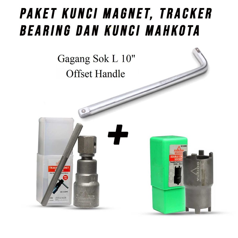Jual PAKET KUNCI MAGNET, TRACKER BEARING DAN KUNCI MAHKOTA UNIVERSAL ...