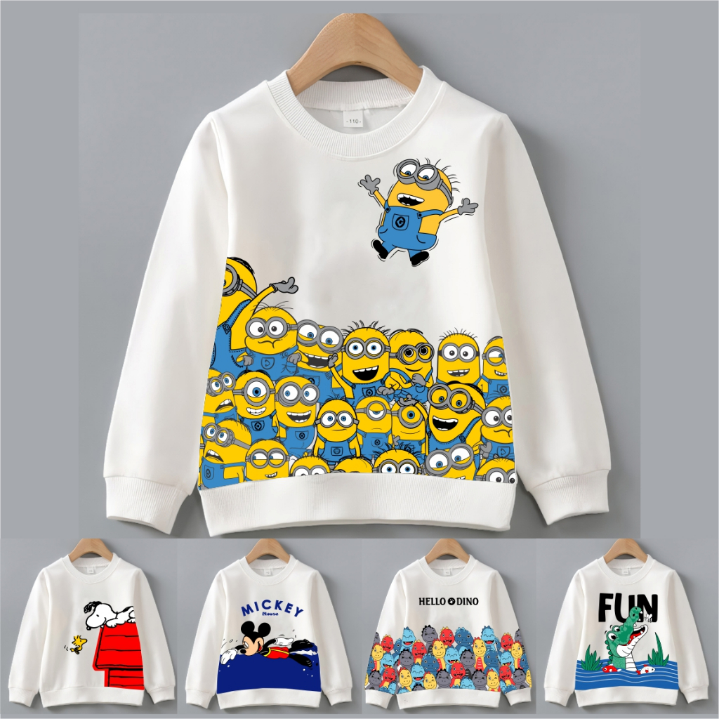 Jual Jaket Sweater Anak Laki Laki & Perempuan 1 Tahun Ke Atas Kartun ...