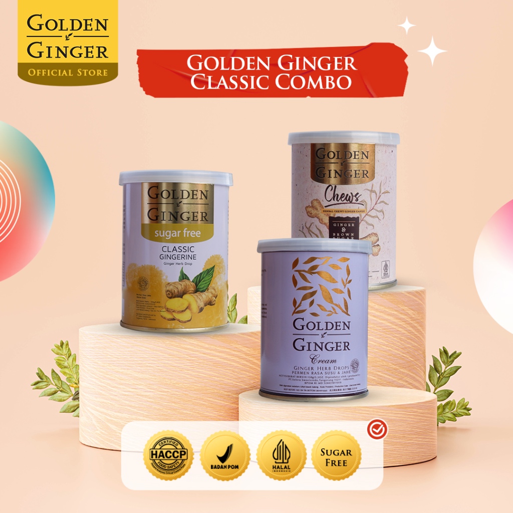 Jual Golden Ginger Classic Combo (Chews, Cream, & Classic) | Shopee ...