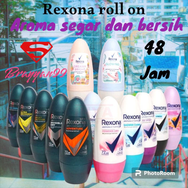 Jual REXONA DEODORANT ROLL ON 45 ML I SEGAR & HARUM | Shopee Indonesia