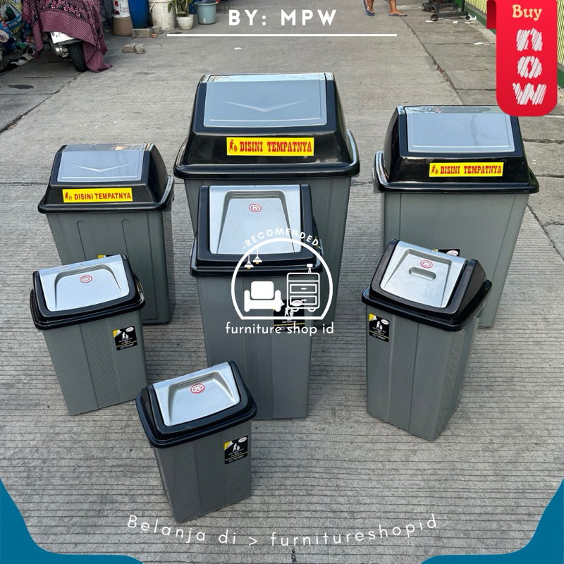 Jual Mpw Product - Tempat Sampah Silver Abu-Abu 5-10-15-20-42-55-65-100 Liter / Tong Sampah ...