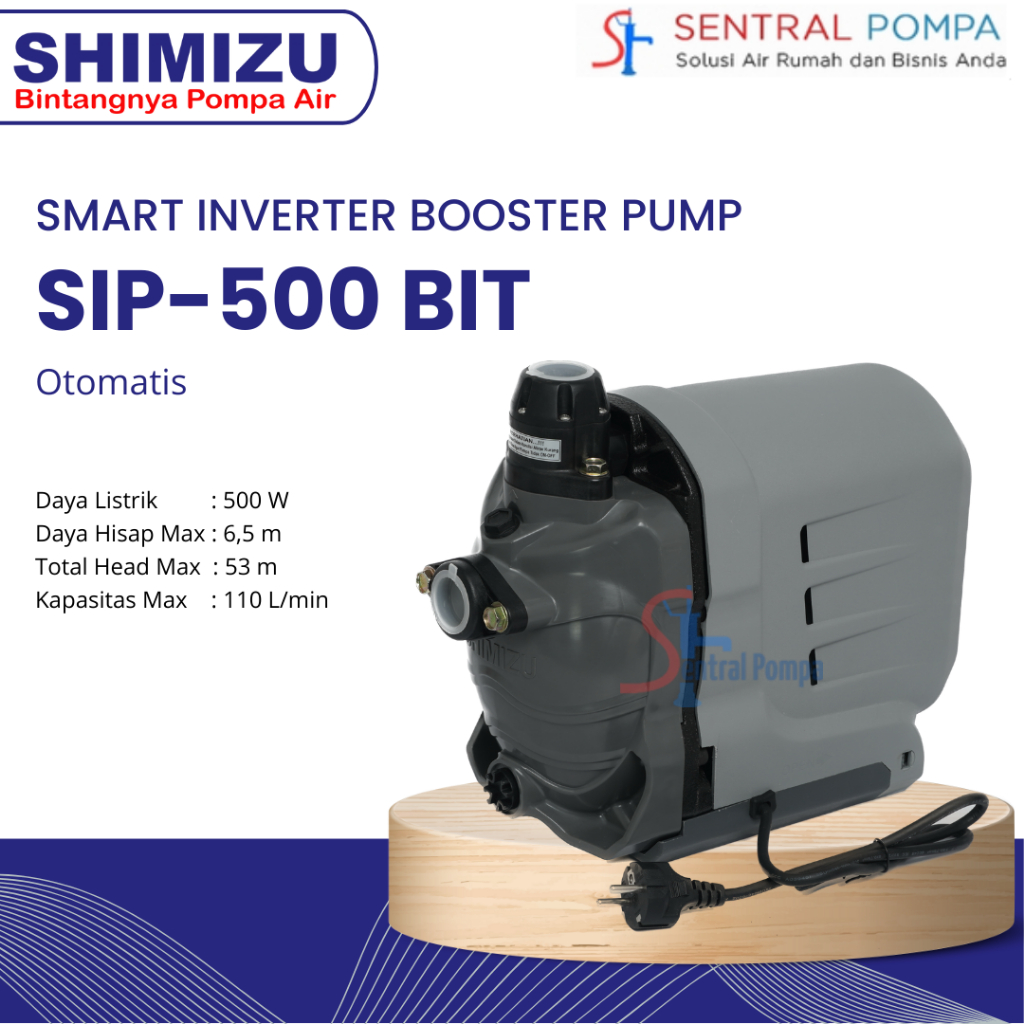 Jual Shimizu SIP 500 BIT Smart Inverter Booster Pump SIP-500 Pompa ...