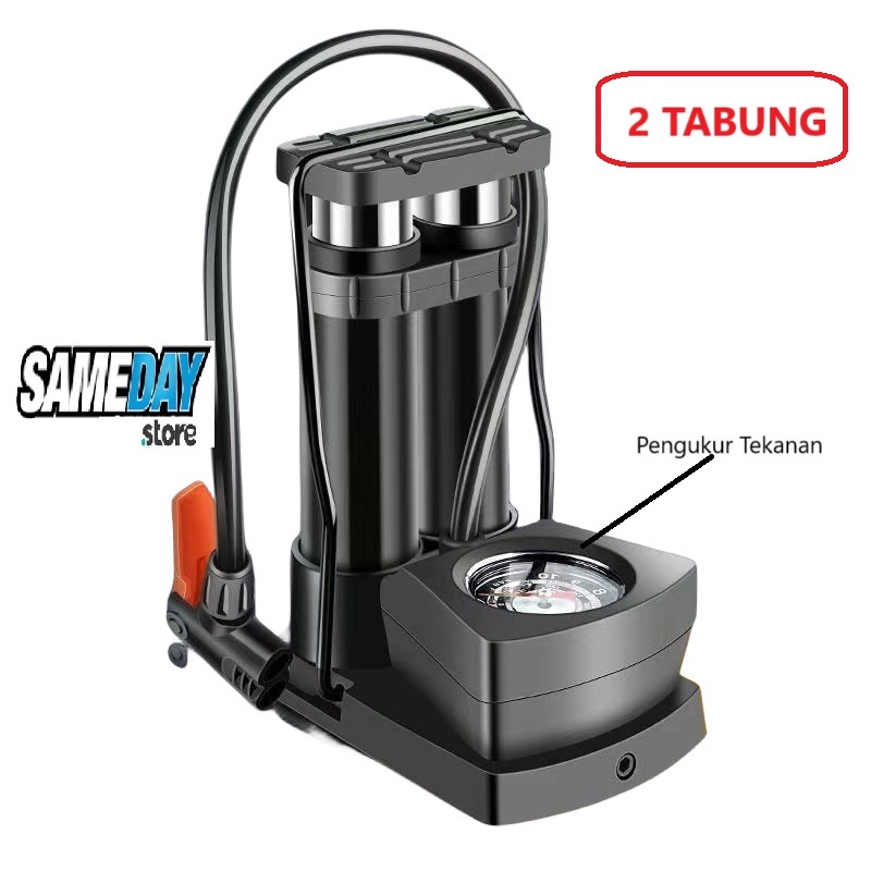 Jual Pompa Angin Ban Sepeda Motor Bola Portable Air Pump HAND FOOT Pump ...