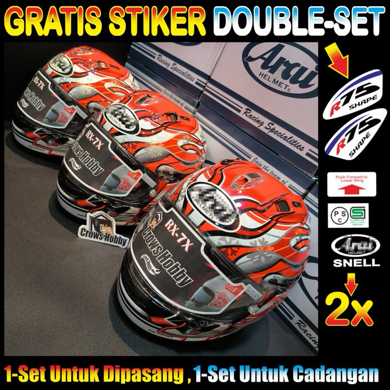 Jual HELM COPY CLONE Premium RX7X Motif HAGA GP | Shopee Indonesia