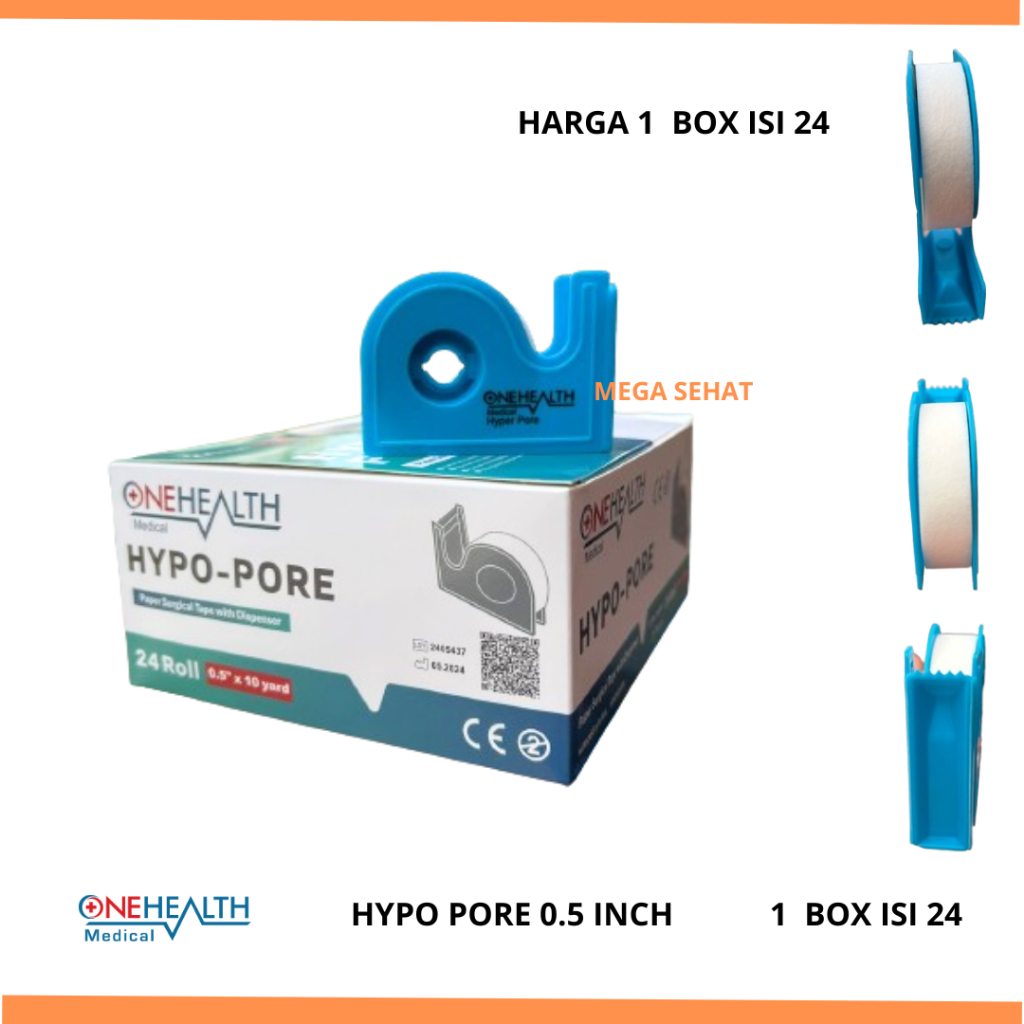 Jual Plester Luka 0.5 Inchi Onehealth Hypo Pore Perban Anti Air Luka ...