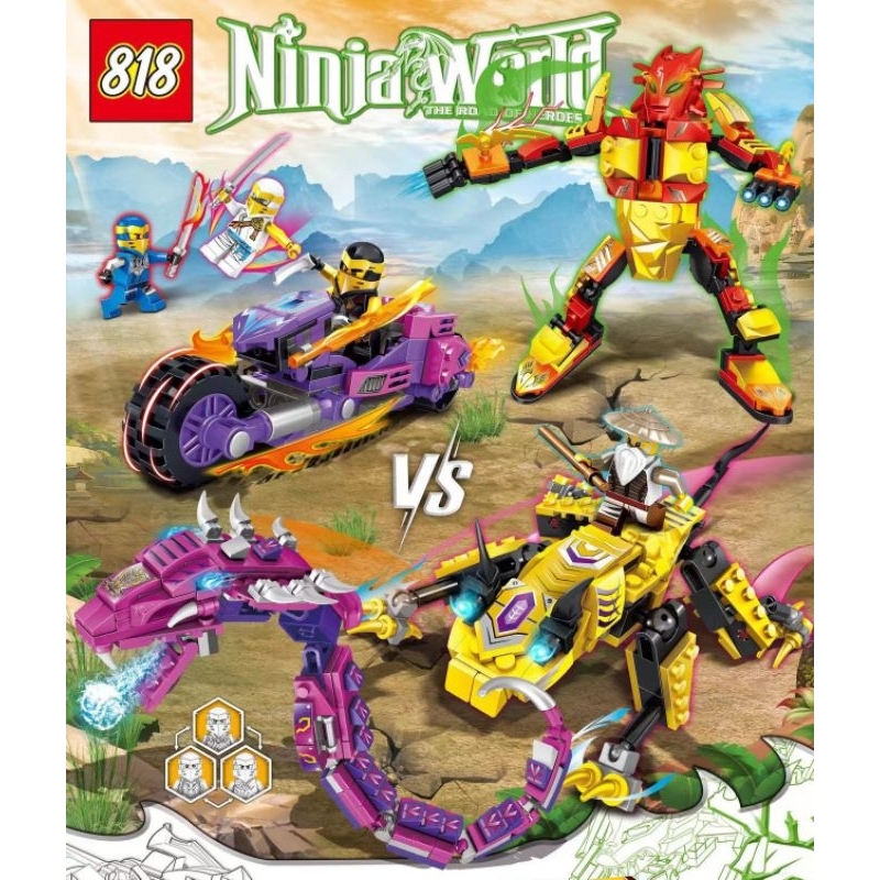 Jual OBM 99144 Mainan blok Ninja Lloyd Dragon karakter Lloyd 8in1 ...