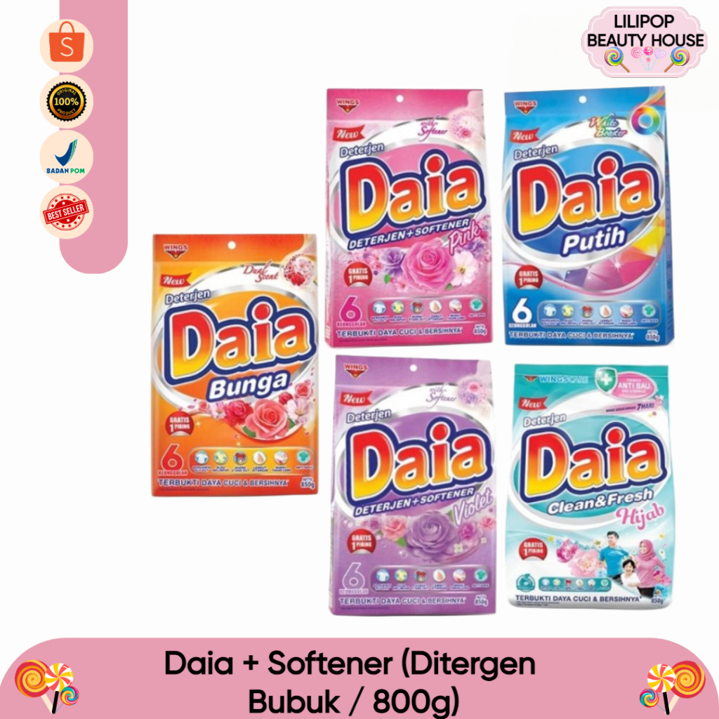 Jual Daia + Softener (Ditergen Bubuk / 800g) | Shopee Indonesia