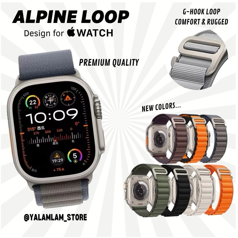 Jual Strap Alpine Loop Apple Watch Series Ultra Nylon Sport Loop 49mm ...