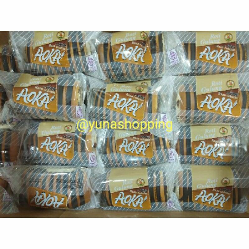 Jual Aoka roti gulung rasa cokelat 60g | Shopee Indonesia