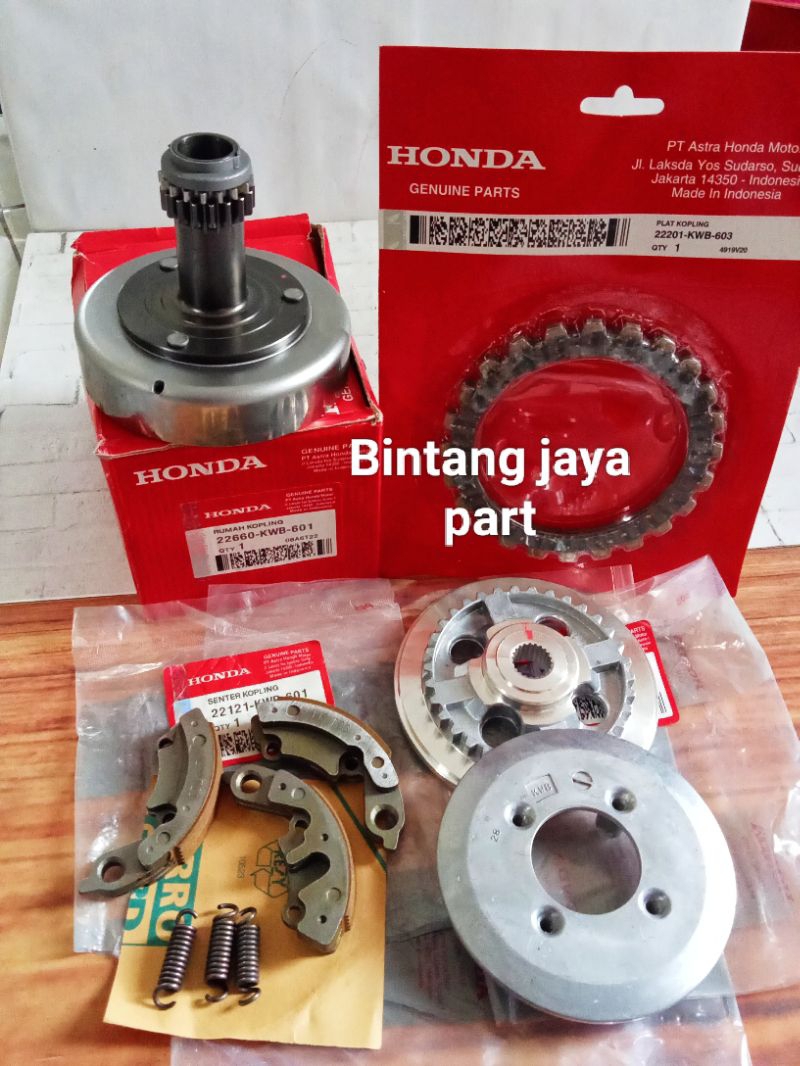 Jual Mangkok Lonceng 4 Barang (Rumah+Kampas Ganda+Kampas Kopling) Honda Revo Absolute,Blade 110 ...