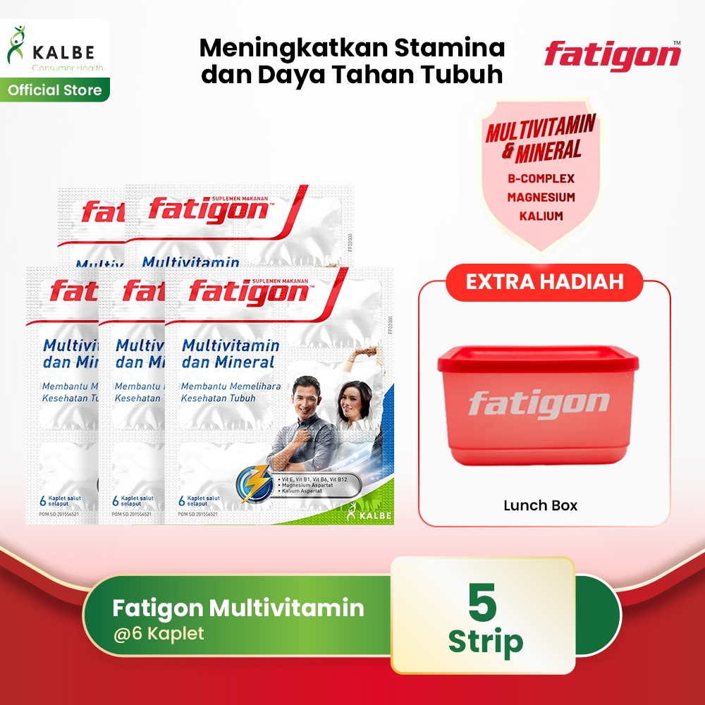 Jual Fatigon Multivitamin Strip @ 6 kaplet - Multivitamin Pereda Pegal ...