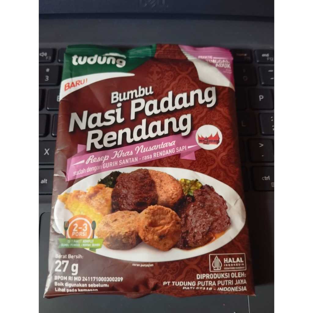 Jual Tudung Bumbu Nasi Padang Rendang 27gr Instant | Shopee Indonesia