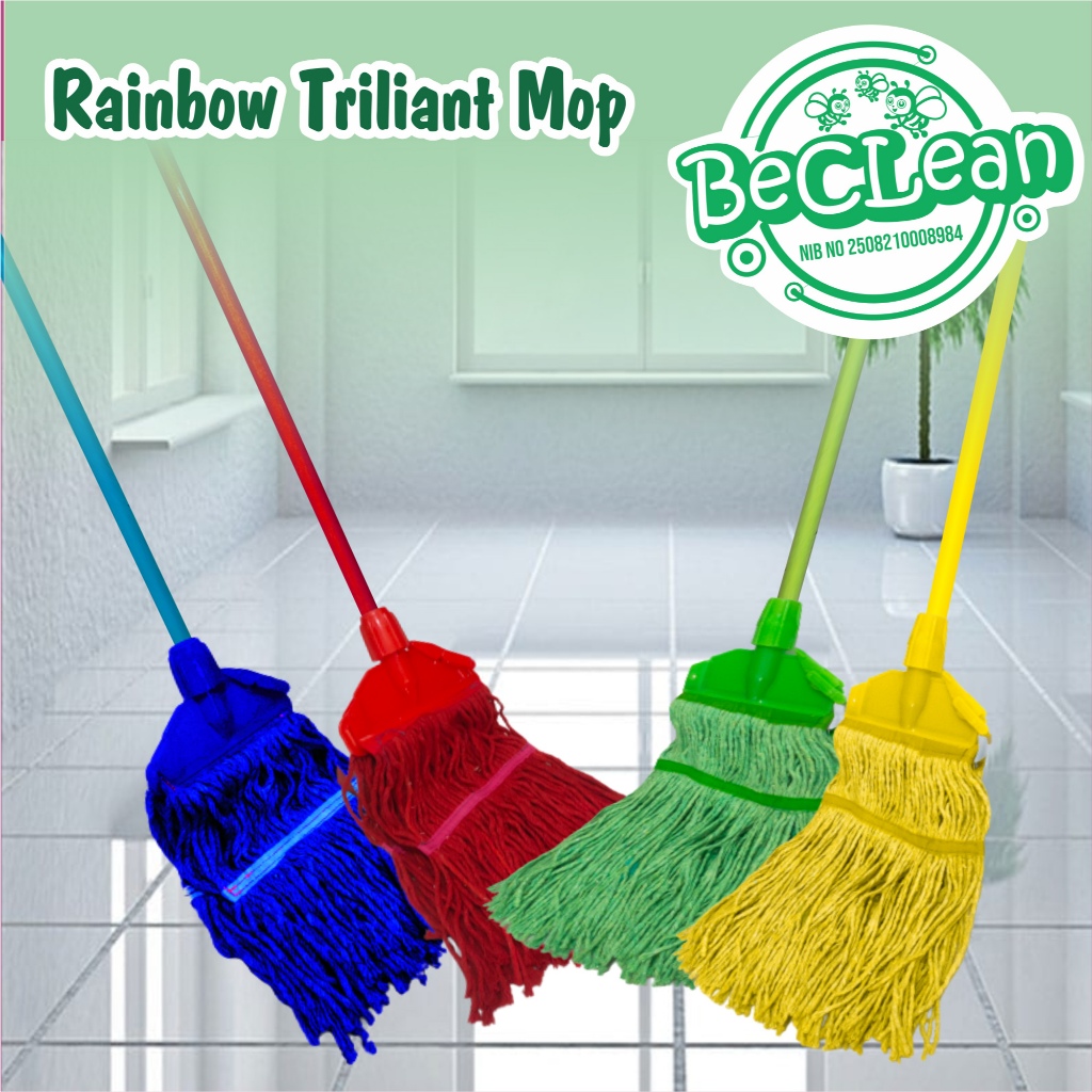 Jual Pel Lantai Kotak Jepit Mop Triliant BeClean Warna Warni Bisa Lepas ...
