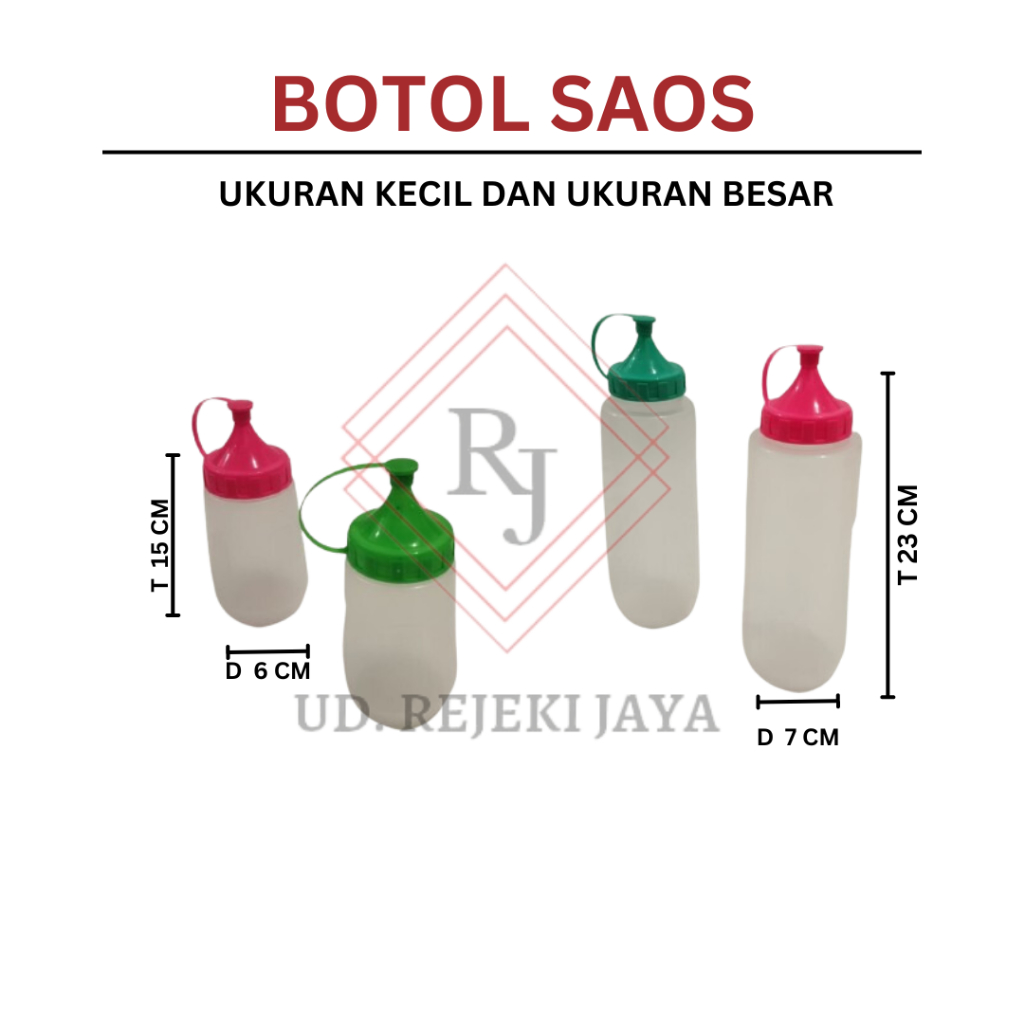 Jual BOTOL KECAP - Botol Saos Plastik / Botol Saus Estetik / Tempat ...