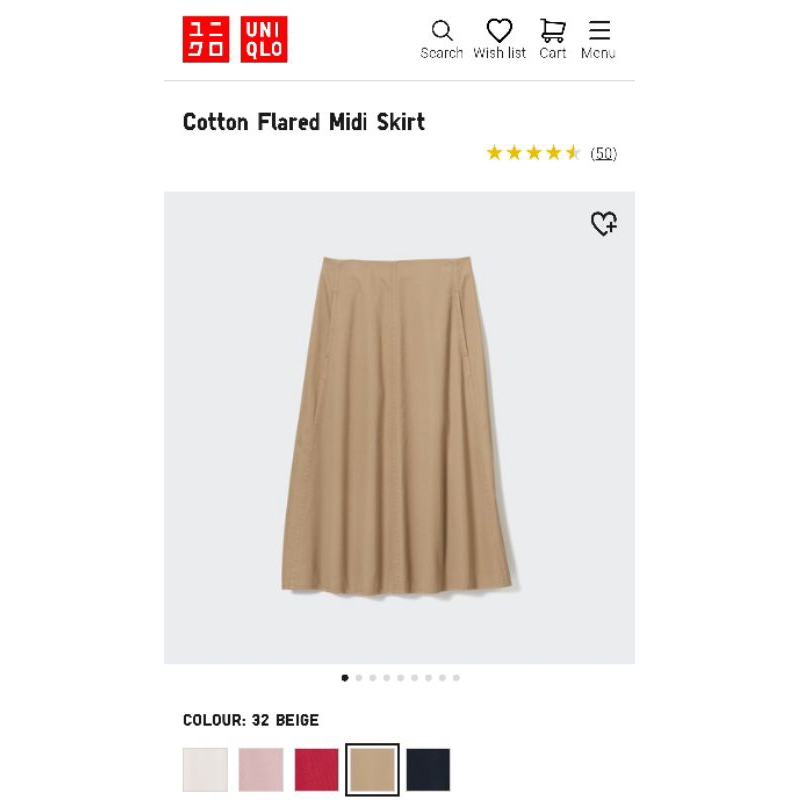Jual Preloved Rok Flare Coklat by Uniqlo | Shopee Indonesia