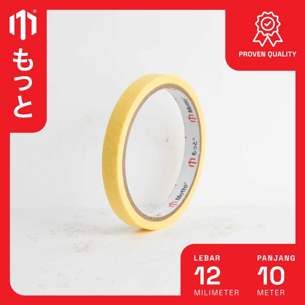 Jual Lakban Kertas / Masking Tape Kuning 12mm x 10 Meter - 1 Pcs/Roll ...