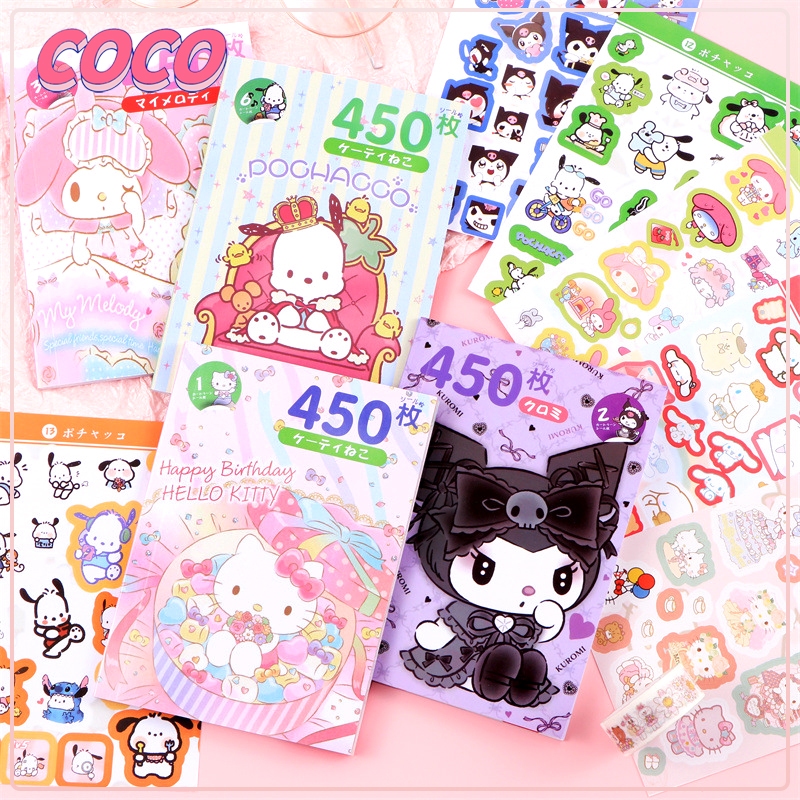 Jual Buku stiker San-rio kartun lucu 450 buah cocok untuk buku harian ...