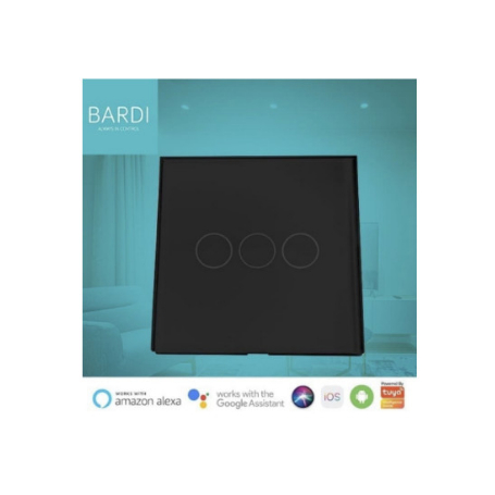 Jual BARDI Smart Wall Switch EU 3 Gang - Black | Shopee Indonesia