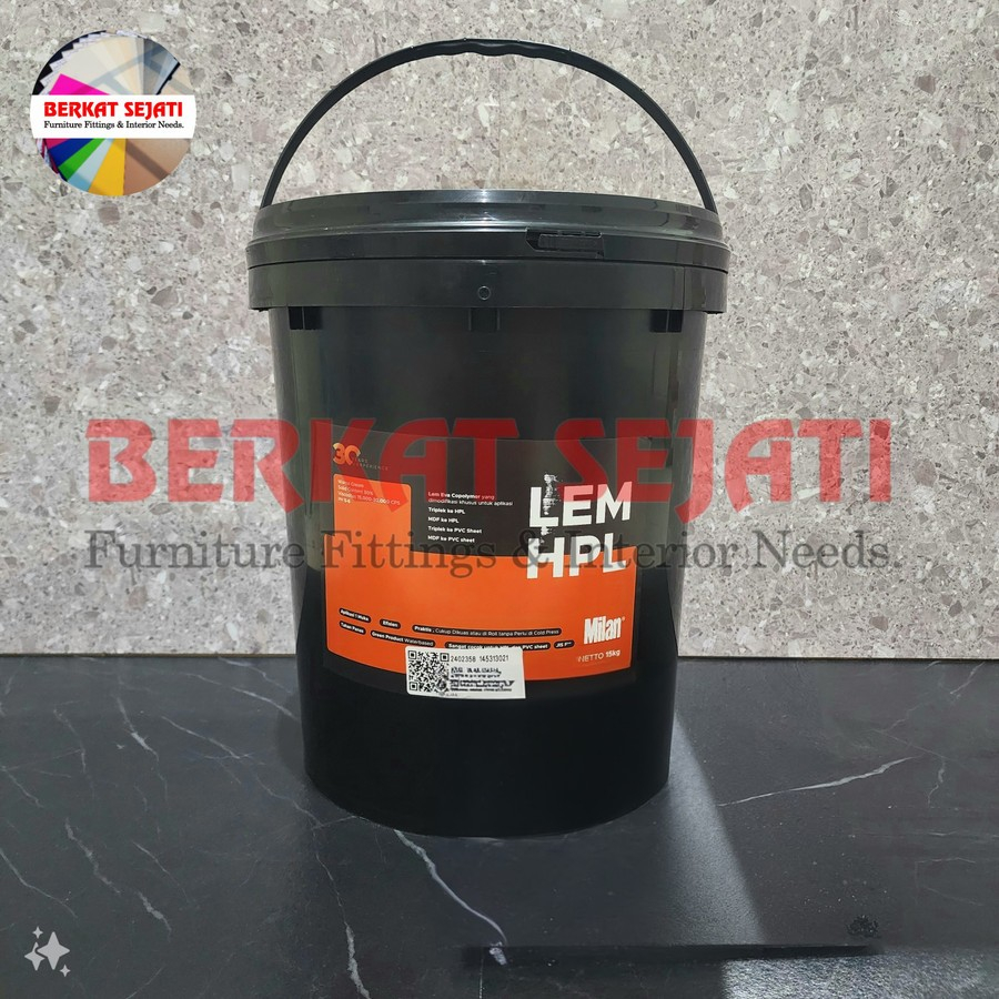 Jual Lem MILAN HPL 15KG Pail Lem Hpl Pvc Taco Sheet Tacosheet Aplikasi ...