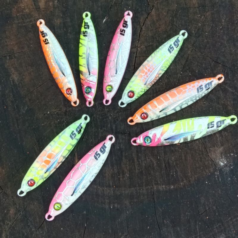 Jual Micro jig 15 gram Metal jig 15 gram Glow In The Dark (GID) | Shopee Indonesia