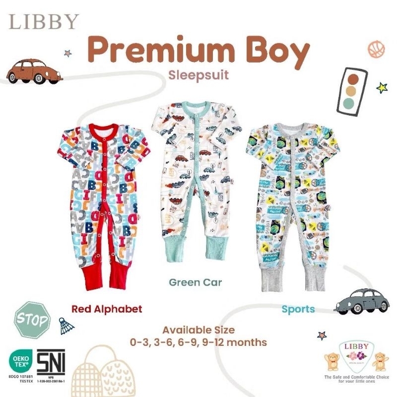 Jual LIBBY PREMIUM BOY SLEEPSUIT | Shopee Indonesia
