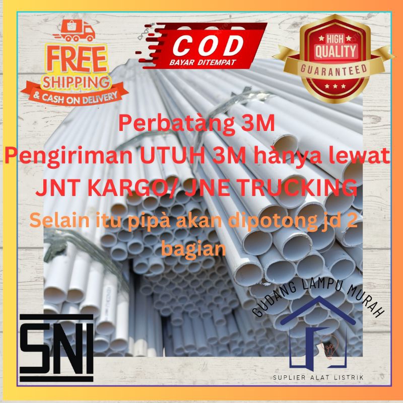 Jual Pipa Conduit 20mm DV / Kenzoku Pralon Kenzoku 20mm SELAIN JNT ...