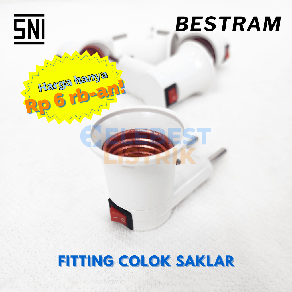 Jual Fitting Colok Saklar Bestram - Colokan Lampu dengan Saklar ...