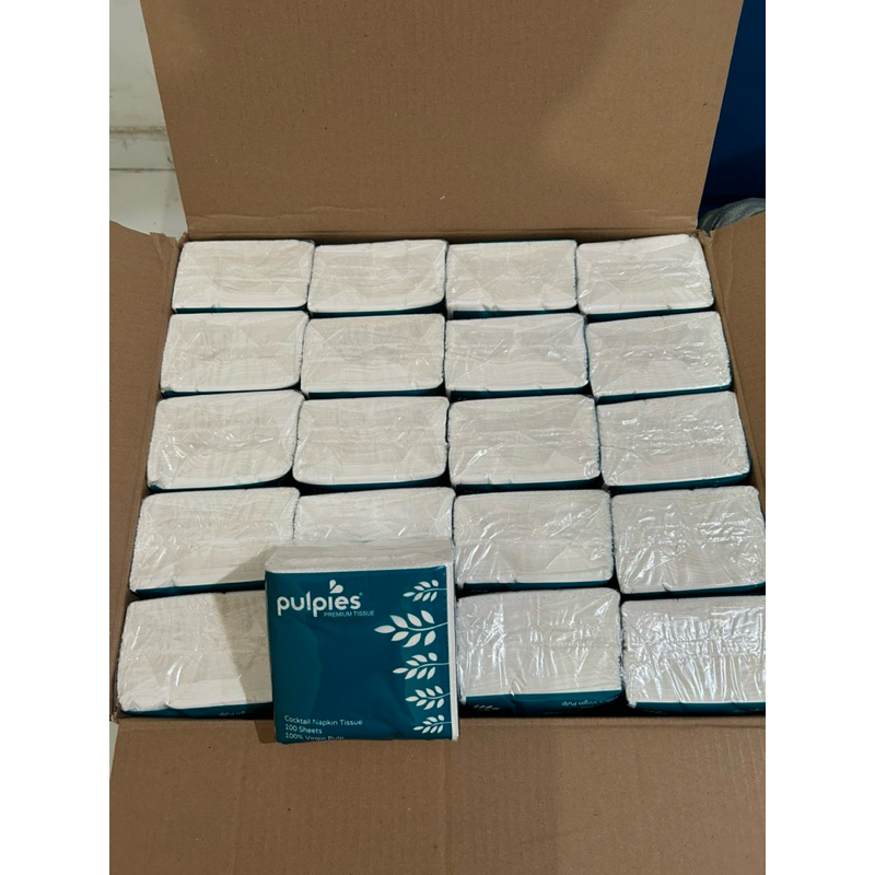 Jual Tissu napkin cocktail 100 sheet isi 80 pack perkarton 2 ply tisu ...
