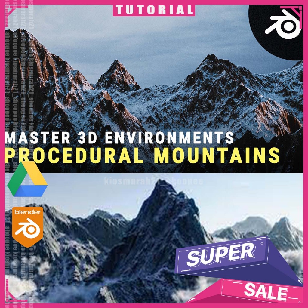 Jual Create Realistic Looking Mountains in Blender Blender 3D Tutorial | Shopee Indonesia