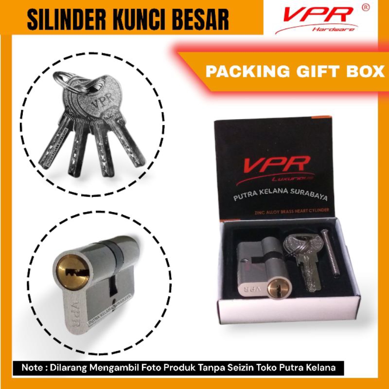 Jual Silinder Kunci Pintu Besar VPR Blister Dan Box 4 Anak Kunci Komputer Key 60 mm / Silinder ...