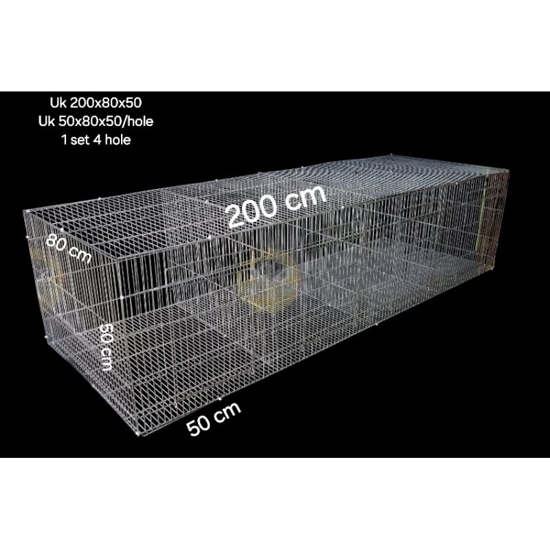 Jual Kandang Galvanis Kelinci uk 200x80x50(uk50x80x50/hole) 1set 4 ...