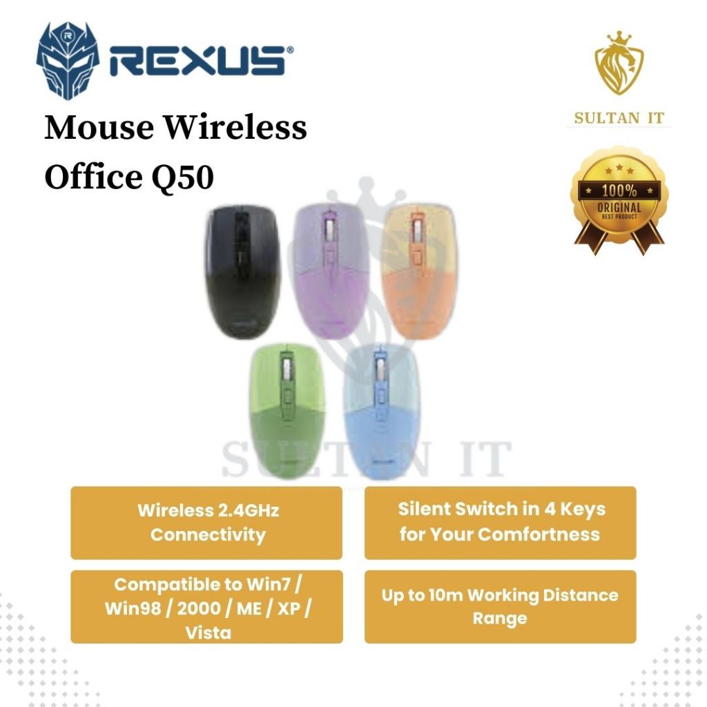 Jual Rexus Mouse Wireless Office Q50 | Shopee Indonesia
