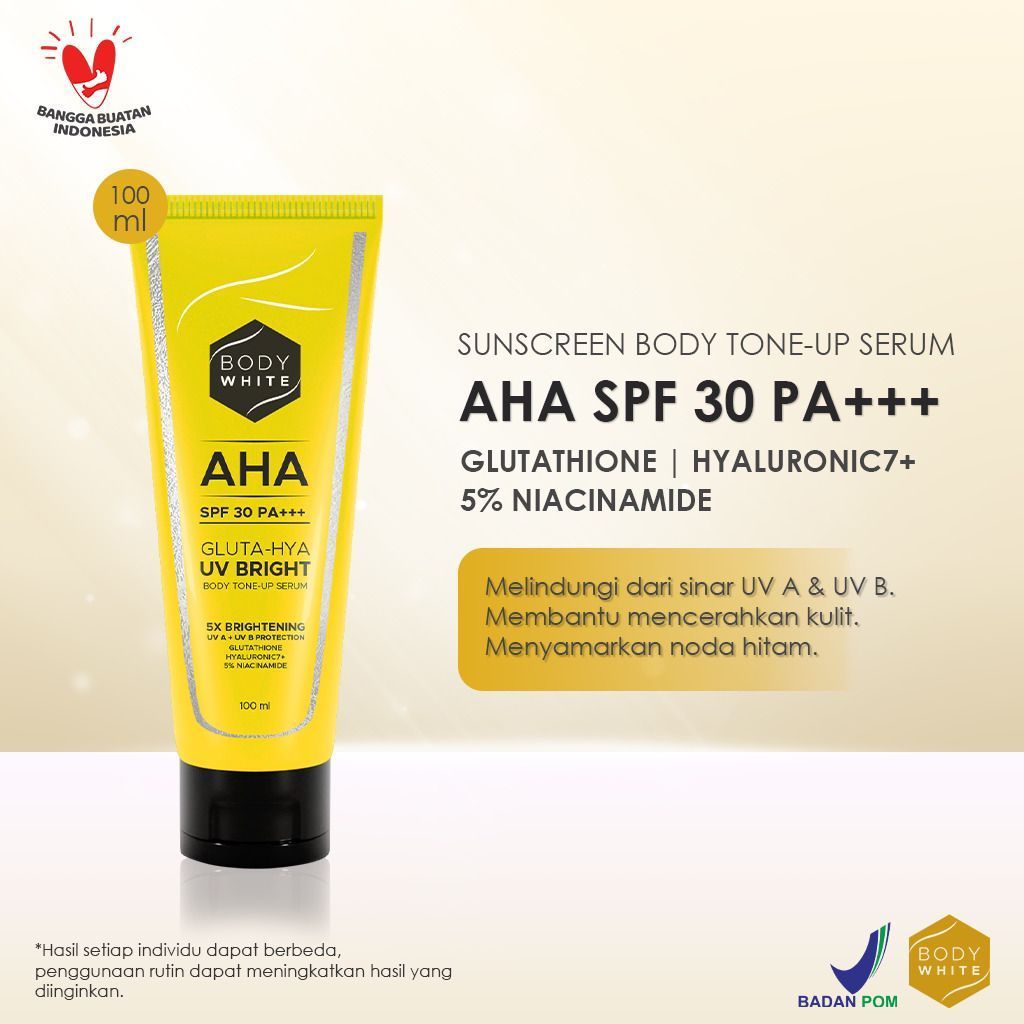 Jual Autumn Body White AHA Gluta Hya UV Bright SPF 30 PA+++ Body Tone Up Serum Netto 100ml ...