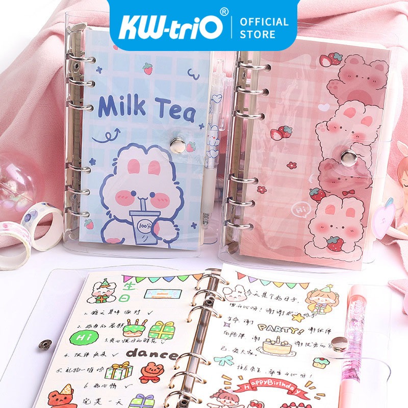 Jual Binder note cute peach Buku Notebook Journal Kit Kartun Buku ...