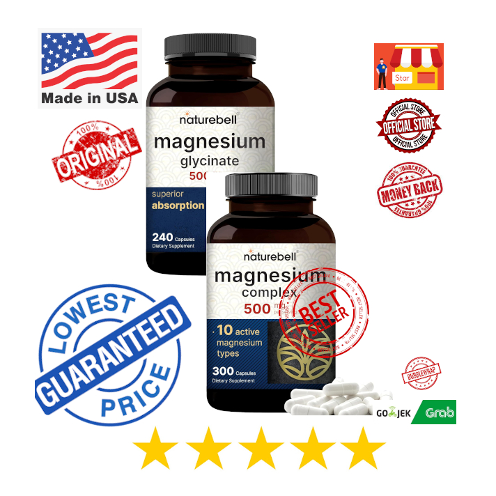 Jual NatureBell Magnesium USA | Complex | Citrate | Glycinate 500mg ...