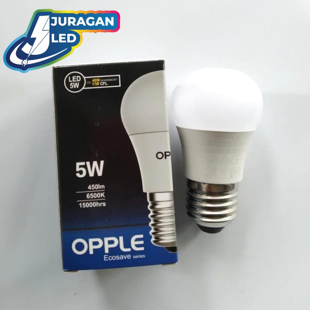 Jual LAMPU LED BULB OPPLE ECOSAVE 5W WARNA PUTIH 6500K DAN KUNING 3000K SNI ORIGINAL | Shopee ...
